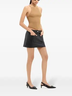 COURREGES Vintage Lambskin Mini Skirt