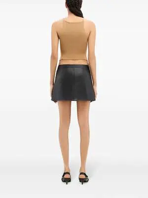 COURREGES Vintage Lambskin Mini Skirt