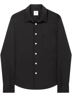 COURREGES Logo-appliqué Twill Oversized Shirt