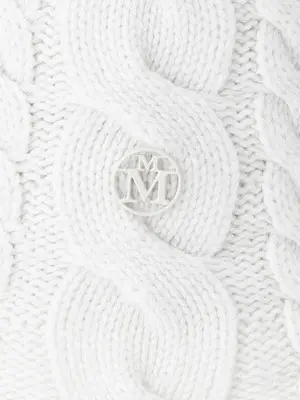 MAISON MICHEL Clem Cable-knit Bucket Hat - White