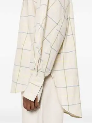 TOTEME Windowpane Print Poplin Shirt