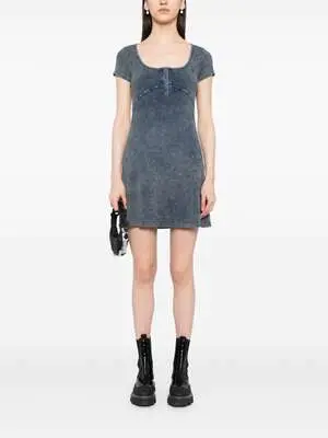B+AB Logo-appliqué Ribbed Minidress