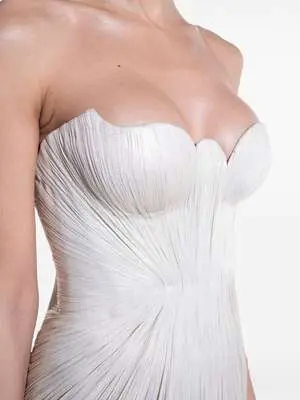 MARIA LUCIA HOHAN Jasleen Strapless Pleated Gown