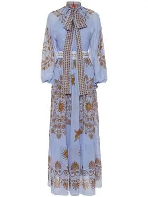 La DoubleJ Athena Silk Dress - Blue