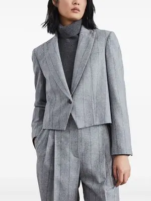 Brunello Cucinelli Striped Cropped Blazer