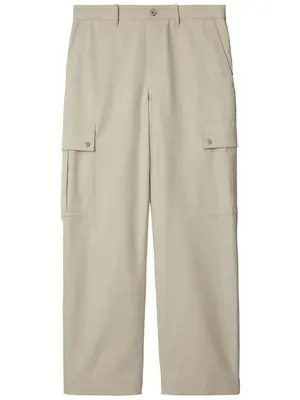 Burberry Cotton-blend Cargo Trousers - Neutrals