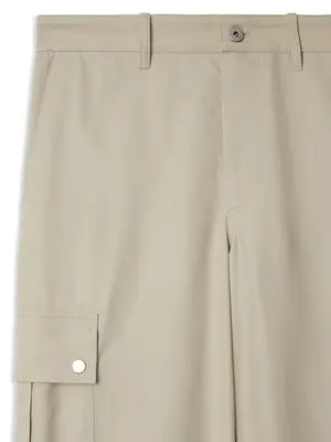 Burberry Cotton-blend Cargo Trousers - Neutrals