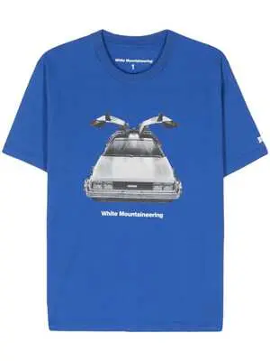 WHITE MOUNTAINEERING Delorean Cotton T-shirt - Blue