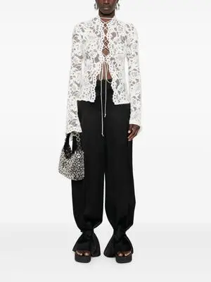 MANURI Sally Lace Blouse - White