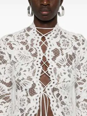 MANURI Sally Lace Blouse - White