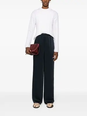 Vince Straight-leg Satin Trousers - Blue