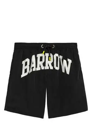 BARROW Logo Print Swim Shorts - Black