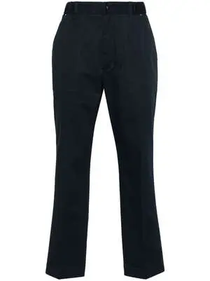 Moncler Logo Patch Gabardine Trousers - Blue