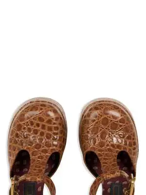 Etro 110mm Crocodile-embossed Platform Pumps