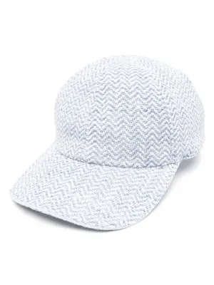 Eleventy Interlock-weave Baseball Cap - Blue