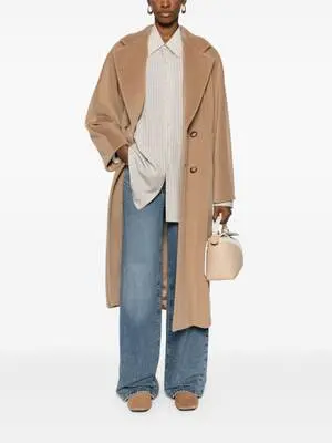 Max Mara Belted Double-breasted Coat - Neutrals