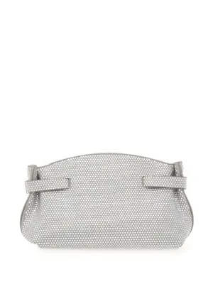 FERRAGAMO Crystal-embellished Clutch - Grey