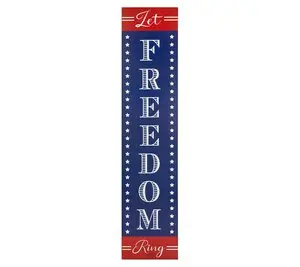 NORTHLIGHT 36' Let Freedom Ring Patriotic Woode Wall Sign - One-color