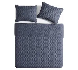 VCNY HOME Diamond 3pc Textured Quilt Set, King