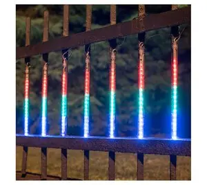 LUMABASE Solar-powered Led Meteor Lights W/ Mul Ticolor Tubes
