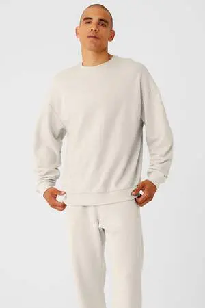 Alo Yoga Alo Yoga® | Chill Crewneck Neck Pullover Top In Bone Beige, Size: Medium Bone