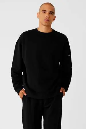 Alo Yoga Alo Yoga® | Chill Crewneck Neck Pullover Top In Black, Size: Large Black