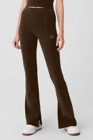 Alo Yoga Micro Corduroy High-Waist Winter Break Flare Pants In