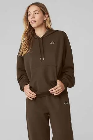Alo Yoga Accolade Hoodie In Brown, Size - Espresso | Editorialist