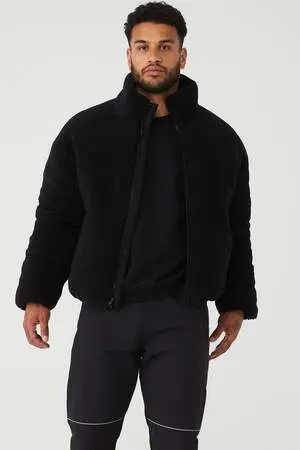 Alo Yoga Sherpa Stage Puffer Jacket - Black | Editorialist