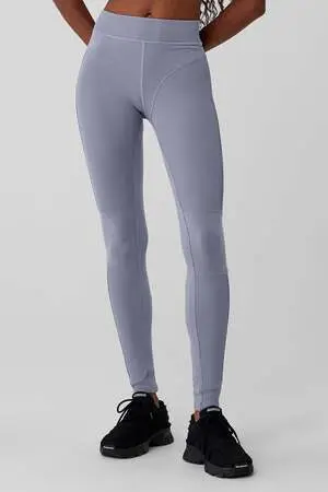 alo ヨガパンツ S ハイウエスト ライトグレー(Fog) Alo Yoga Alosoft High-Waist Head Start Legging In Grey, Size - Fog