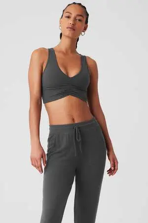 Alo Yoga Wild Thing Bra In Grey