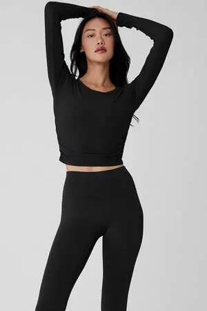 Alo Yoga Gather Long Sleeve Top In Size