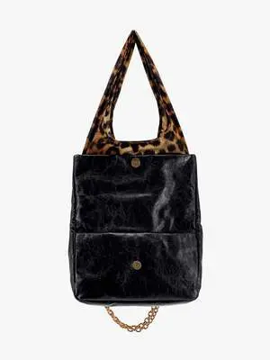 Balenciaga Leather Shoulder Bag With Animalier Insert