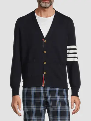 Thom Browne Milano 4-bar Cotton Cardigan