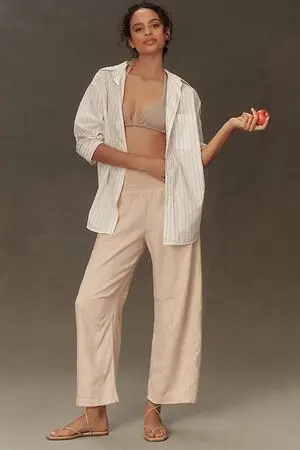 PILCRO Pilcro Reese Smocked Barrel Pants Orange