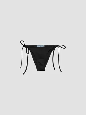 Prada Interlock Knit Bikini Bottom - Black