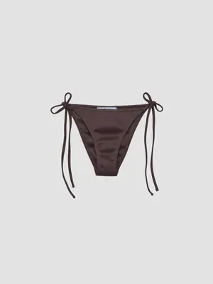 Prada Interlock Knit Bikini Bottom - Brown