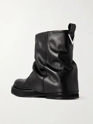 Attico Robin Leather Ankle Boots