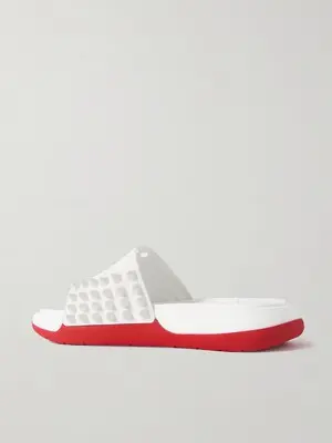 CHRISTIAN LOUBOUTIN Take It Easy Donna Spiked Rubber Slides - White