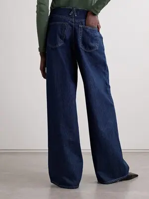 SLVRLAKE Taylor Pleated Wide-leg Jeans