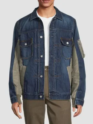 Sacai Denim Mixed-media Jacket
