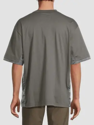 Sacai Cotton Mixed-media T-shirt - Gray