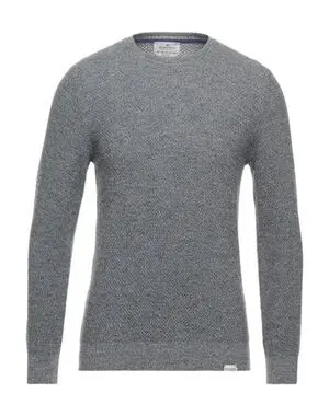 BROOKSFIELD Virgin Wool Crewneck Sweater - Grey