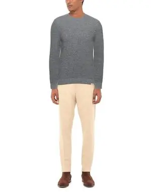 BROOKSFIELD Virgin Wool Crewneck Sweater - Grey
