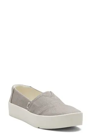 Toms Verona Platform Slip-on Sneakers - Light Grey