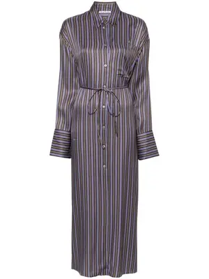 Acne Studios Striped Midi Shirt Dress