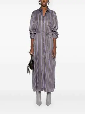 Acne Studios Striped Midi Shirt Dress