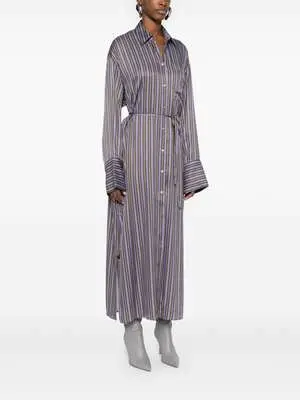 Acne Studios Striped Midi Shirt Dress