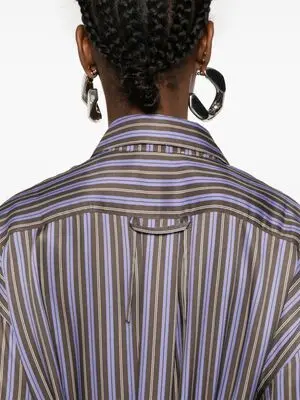 Acne Studios Striped Midi Shirt Dress