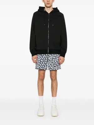 BOSS Karlos Floral-print Chino Shorts - Blue